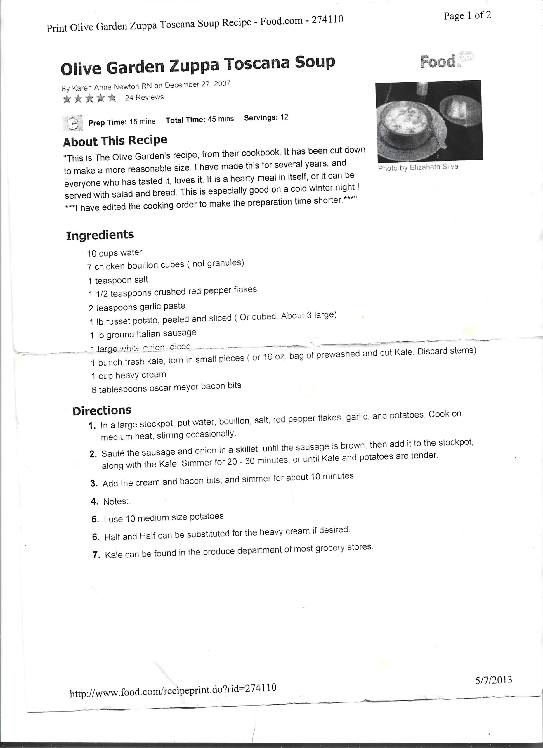 Toscano Soup – Brian's Spot